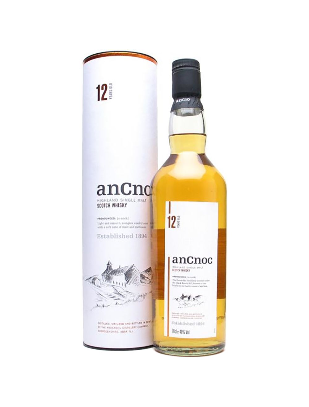 AnCnoc 12 Year Old Highland Single Malt Whisky 700mL | MyBottleShop