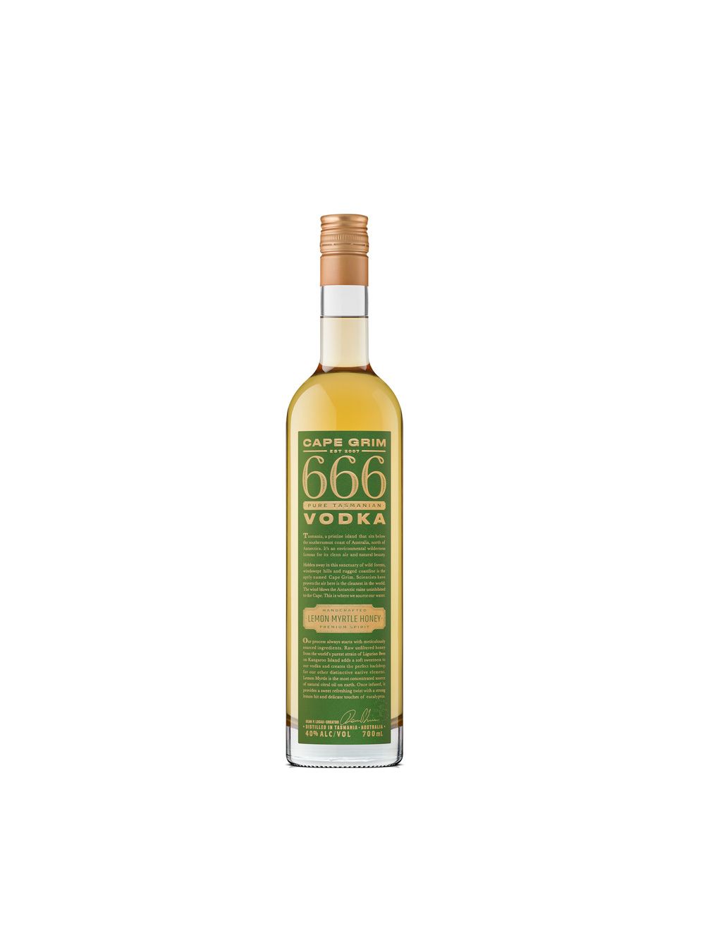 666 Cape Grim Lemon Myrtle Honey Vodka 700mL | MyBottleShop