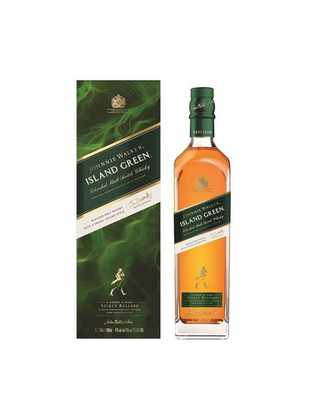 Johnnie Walker Island Green 1L – Rich & Smoky Blended Malt Whisky ...