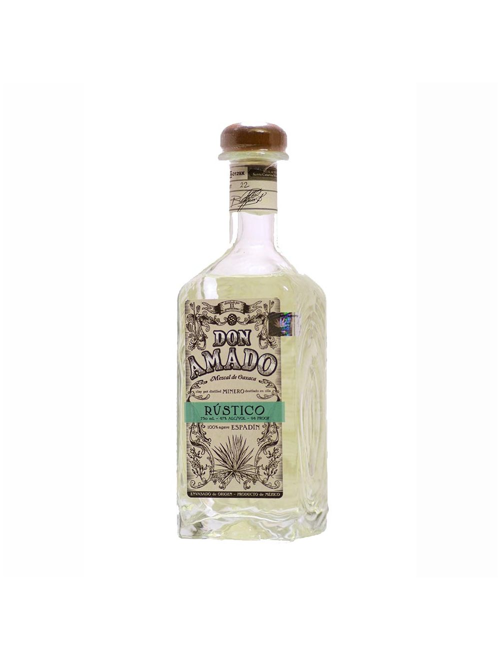 Don Amado Mezcal Rustico Oaxaca 100% Agave 750mL | MyBottleShop
