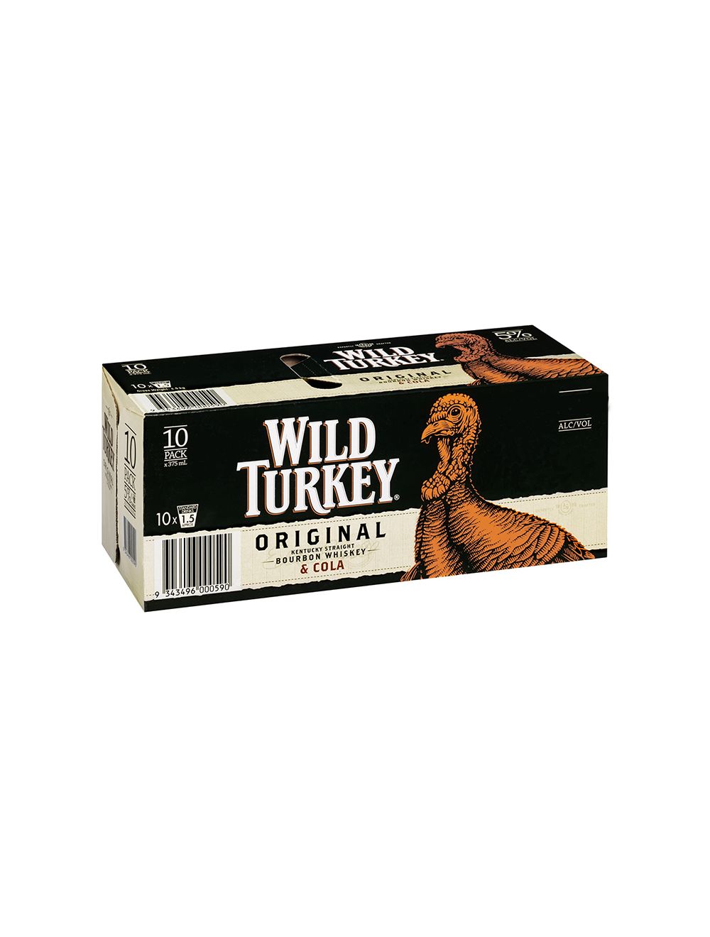 Wild Turkey & Cola Cans Original 375mL Travellers (10 Pack) | MyBottleShop